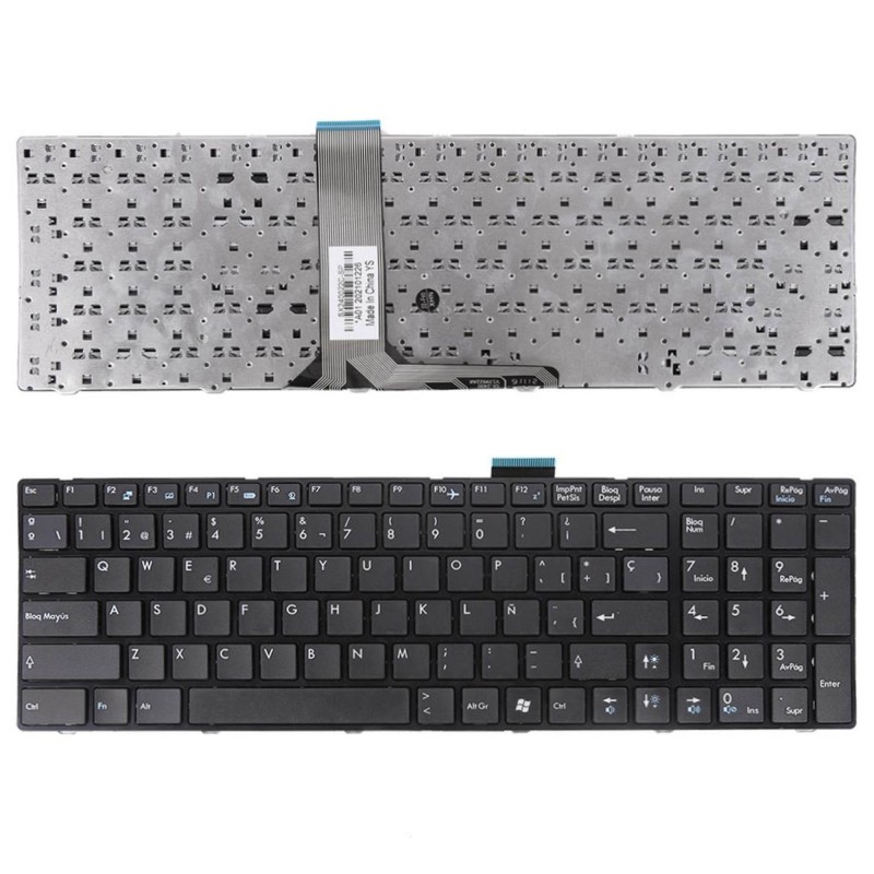 Teclado para Portátil MSI FX600 GT660 MS-16G1 Preto com Moldura Layout ...