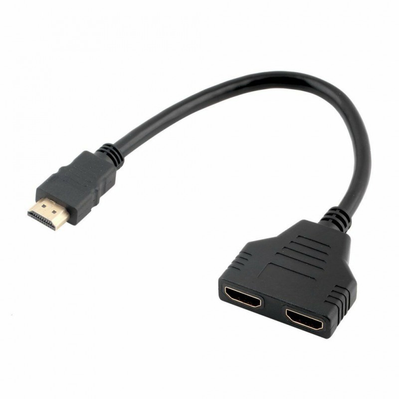 Conector HDMI Macho para 2 saídas HDMI Fêmea - Oservidor.pt